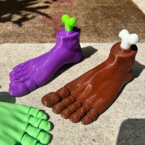 Flexi Feet & Bone Halloween Foot 3D Printed Glow Dark Articulated ...