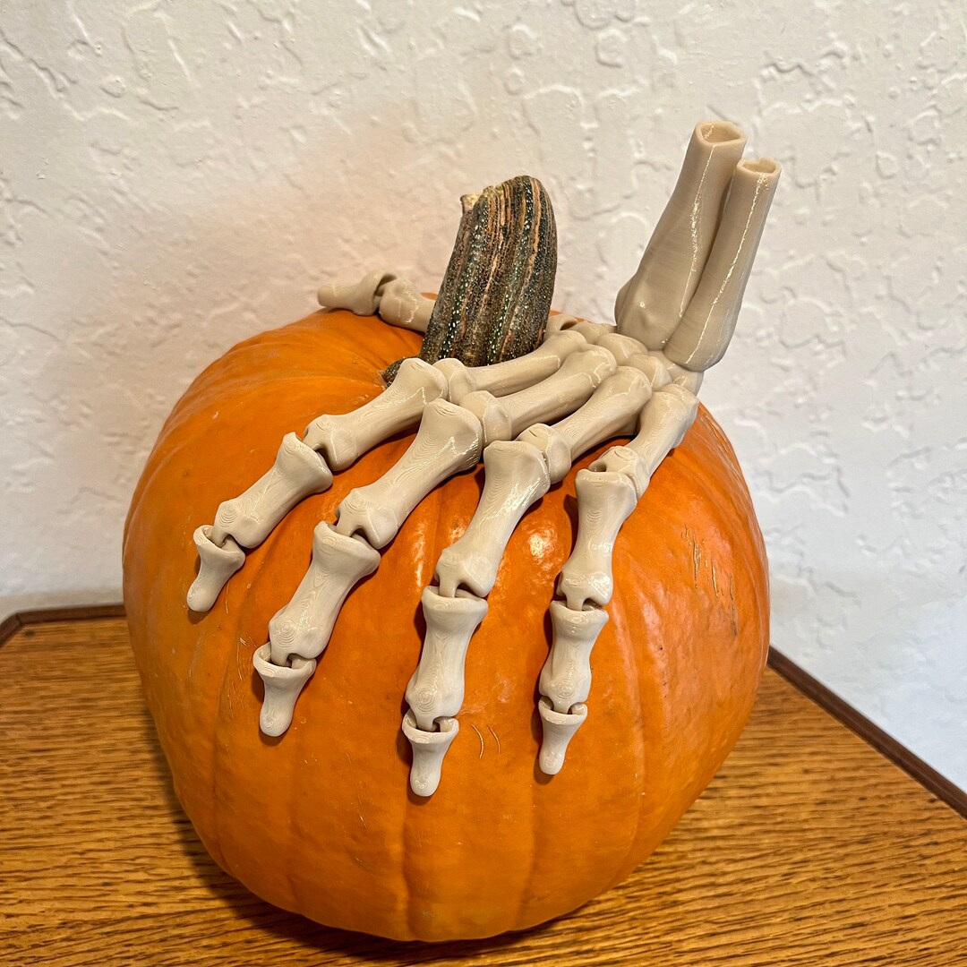 Skeleton Hand Articulated Flexi Fidget Toy Halloween Tiktok Desk Model ...