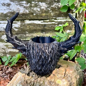 Demonic Horned Devil Skull Planter 3D Printed Novelty Great Gift Gothic ...