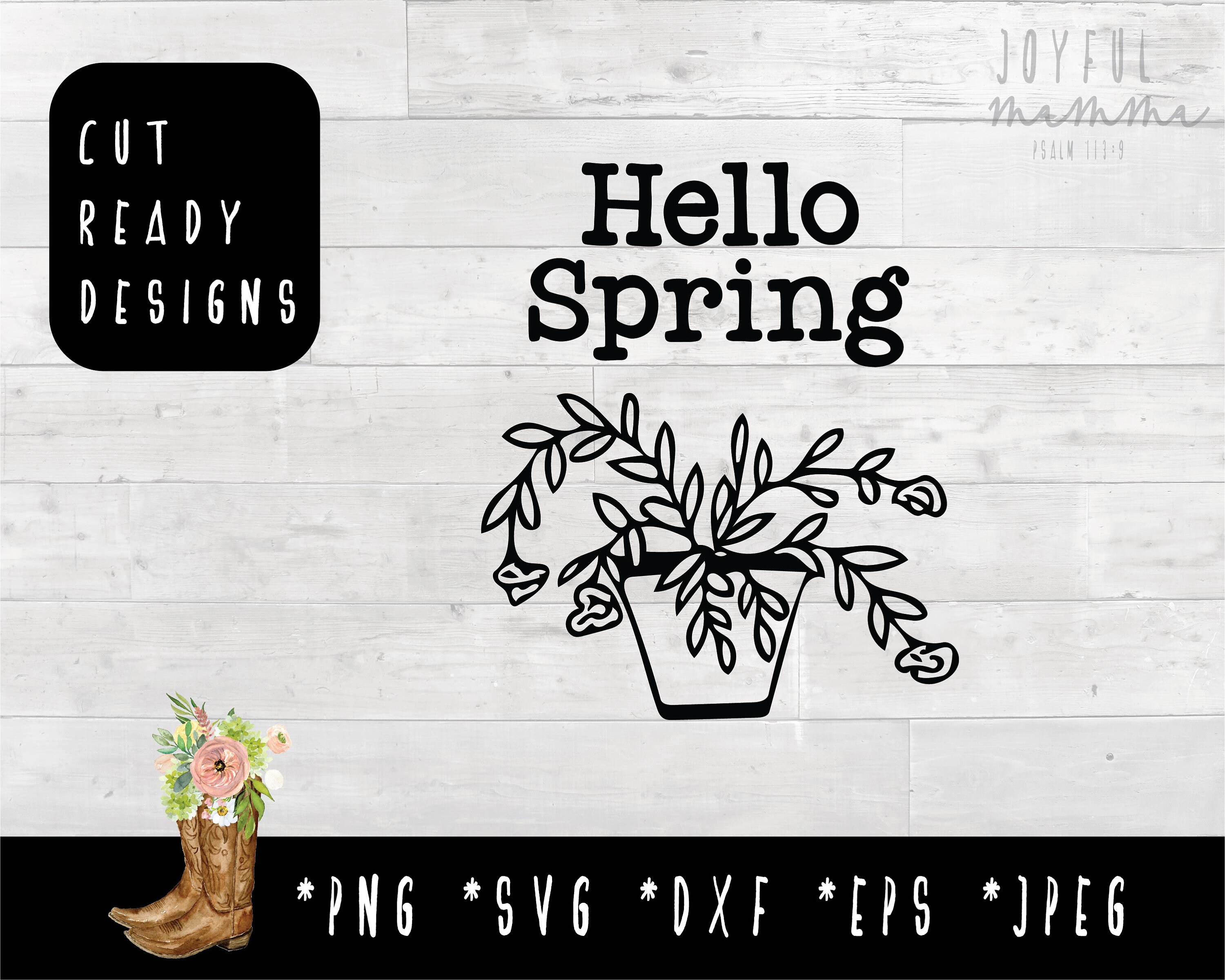 Hello Spring Tshirt Design Tshirt Cut File Cricut Svg Ready to Cut File ...