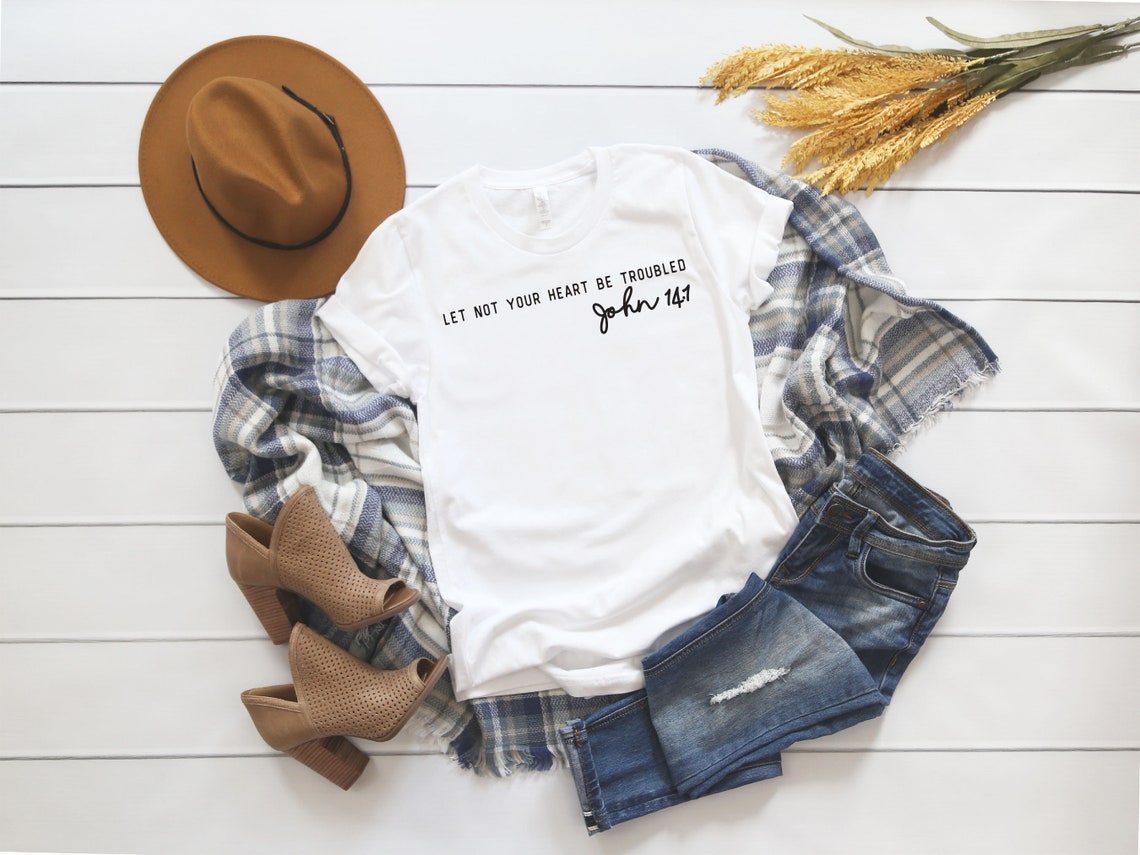 Scripture Svg. Christian Cut File. John 14 1 Svg. Let Not Your Heart Be ...