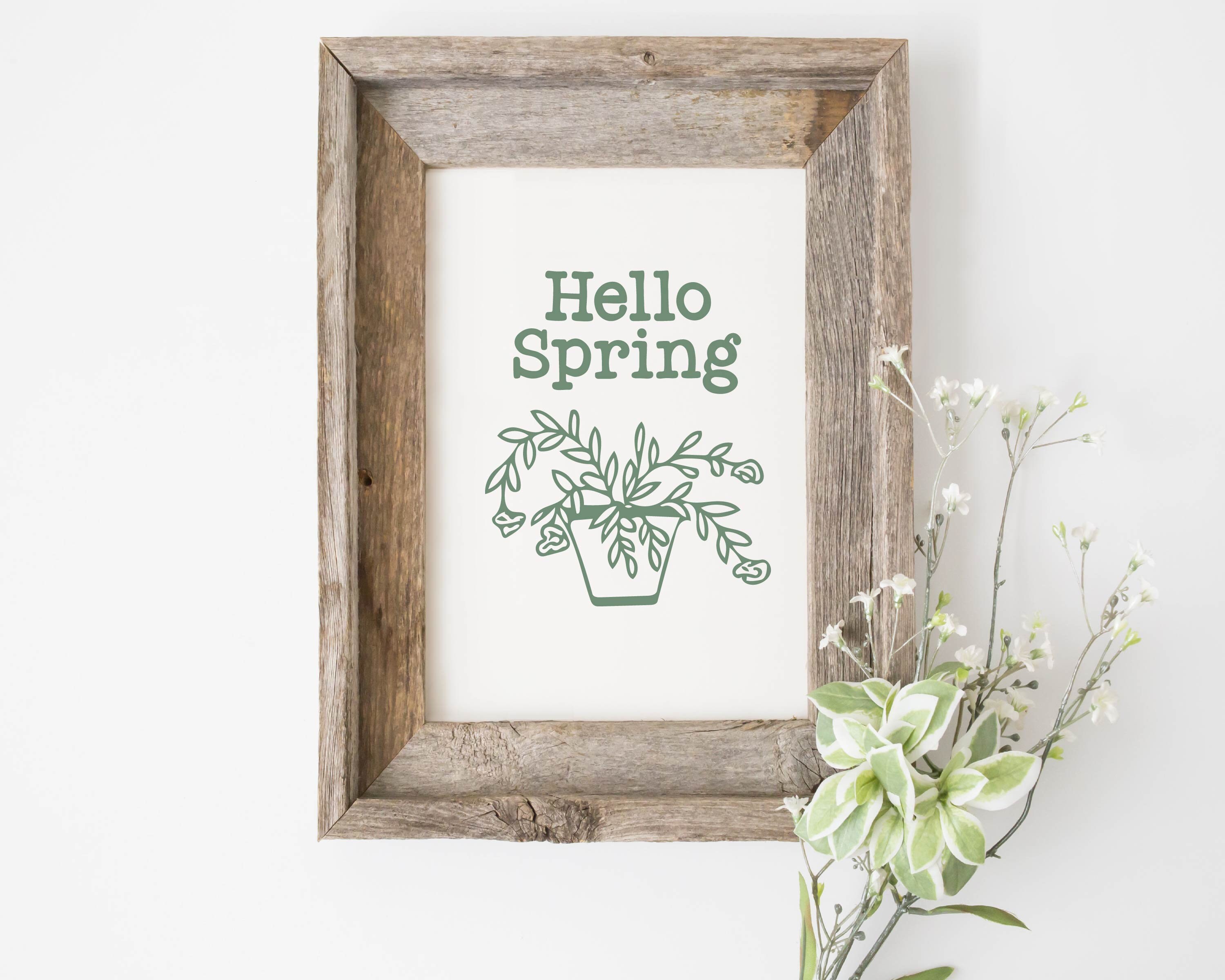 Hello Spring Tshirt Design Tshirt Cut File Cricut Svg Ready to | Etsy