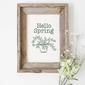 Hello Spring Tshirt Design Tshirt Cut File Cricut Svg Ready to Cut File ...