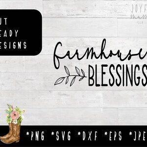 Farmhouse Blessings Svg Cut File, Cricut Farmhouse Svg, Silhouette Dxf ...