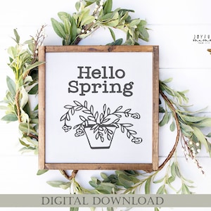 Hello Spring Tshirt Design Tshirt Cut File Cricut Svg Ready to Cut File ...