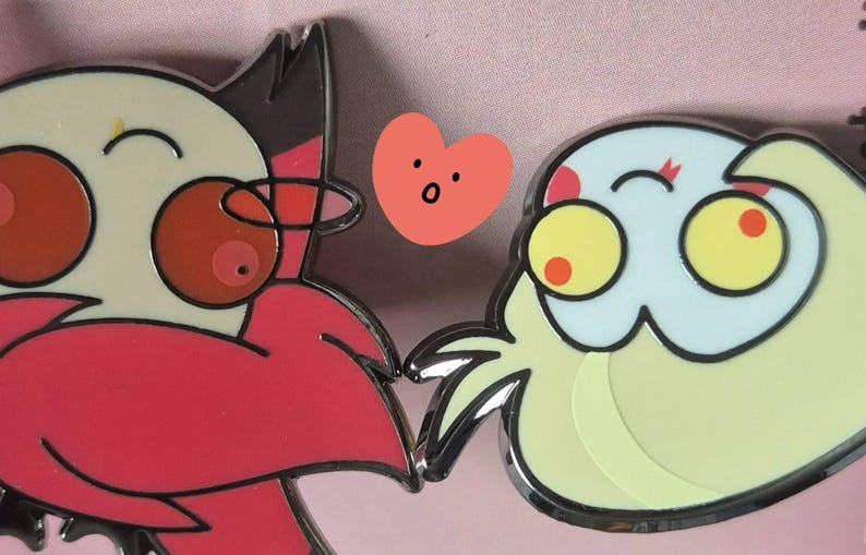 Alastor and Lucifer Derpy Pins - Etsy