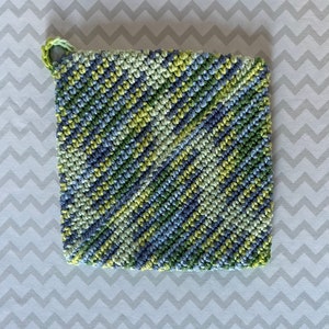 Crochet Double Layer Spring Potholders, Crochet Durable Cotton Double ...