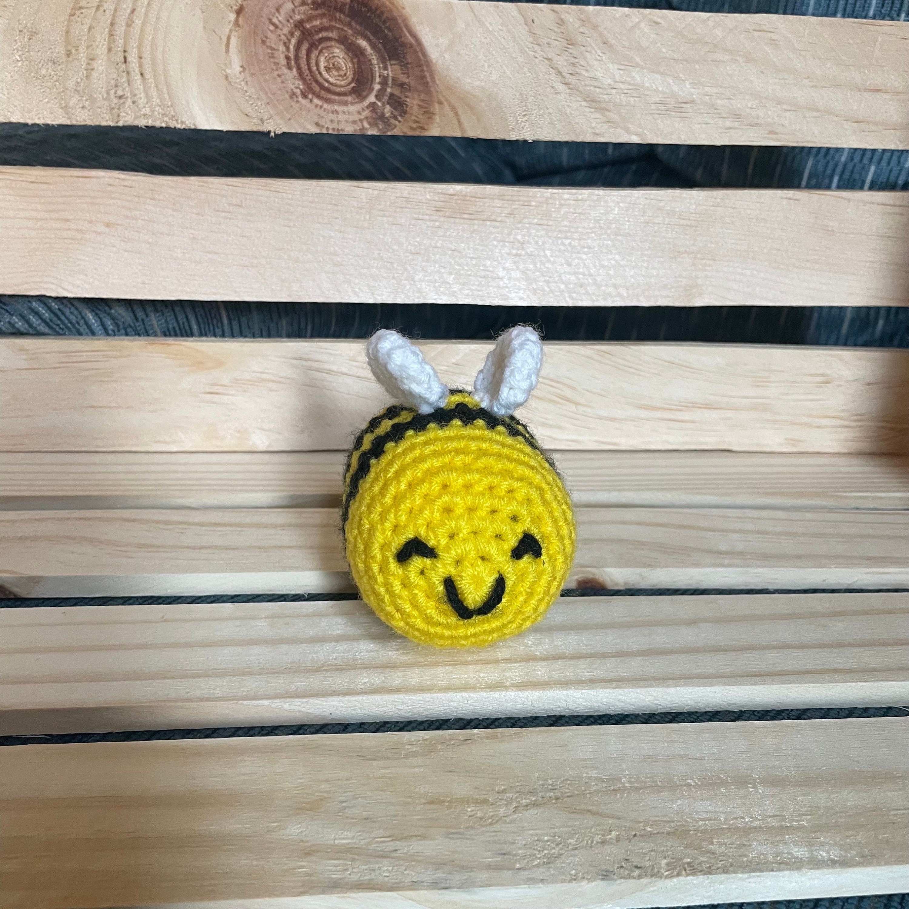 Crochet Small Squishy Bee Crochet Stuffed Happy Bee Crochet - Etsy