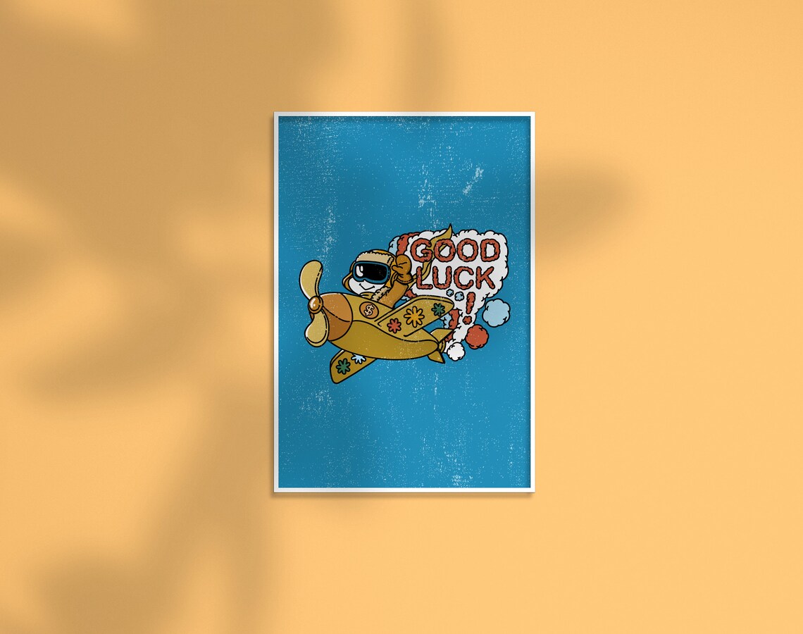 GOOD LUCK Poster Print Wall Decor Cadeau | Etsy