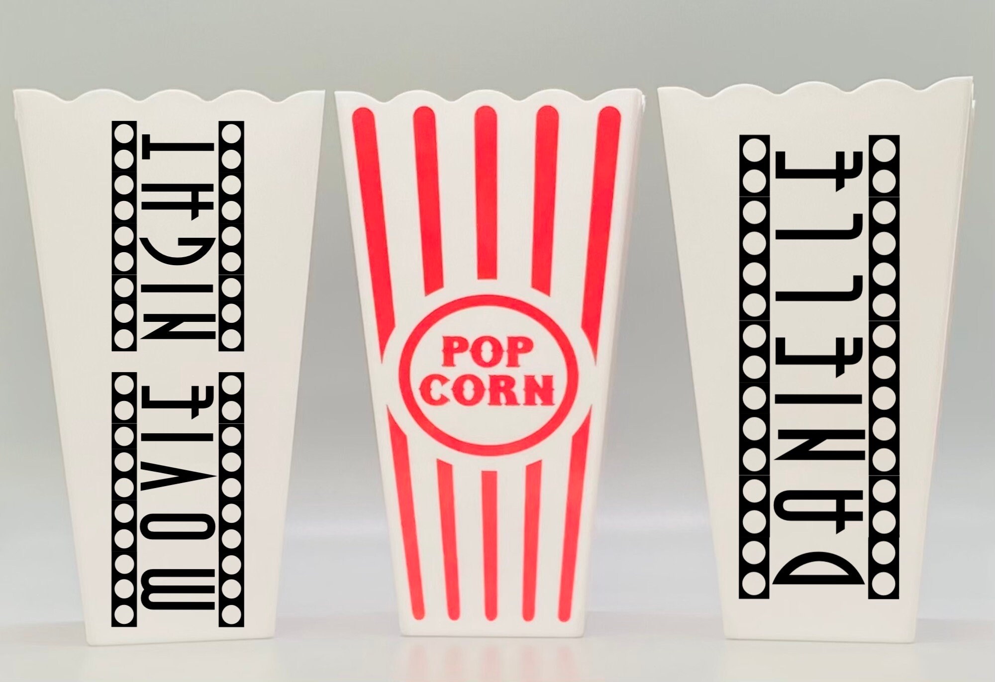 Personalized Popcorn Buckets Movie Night Bucket Family Movie - Etsy
