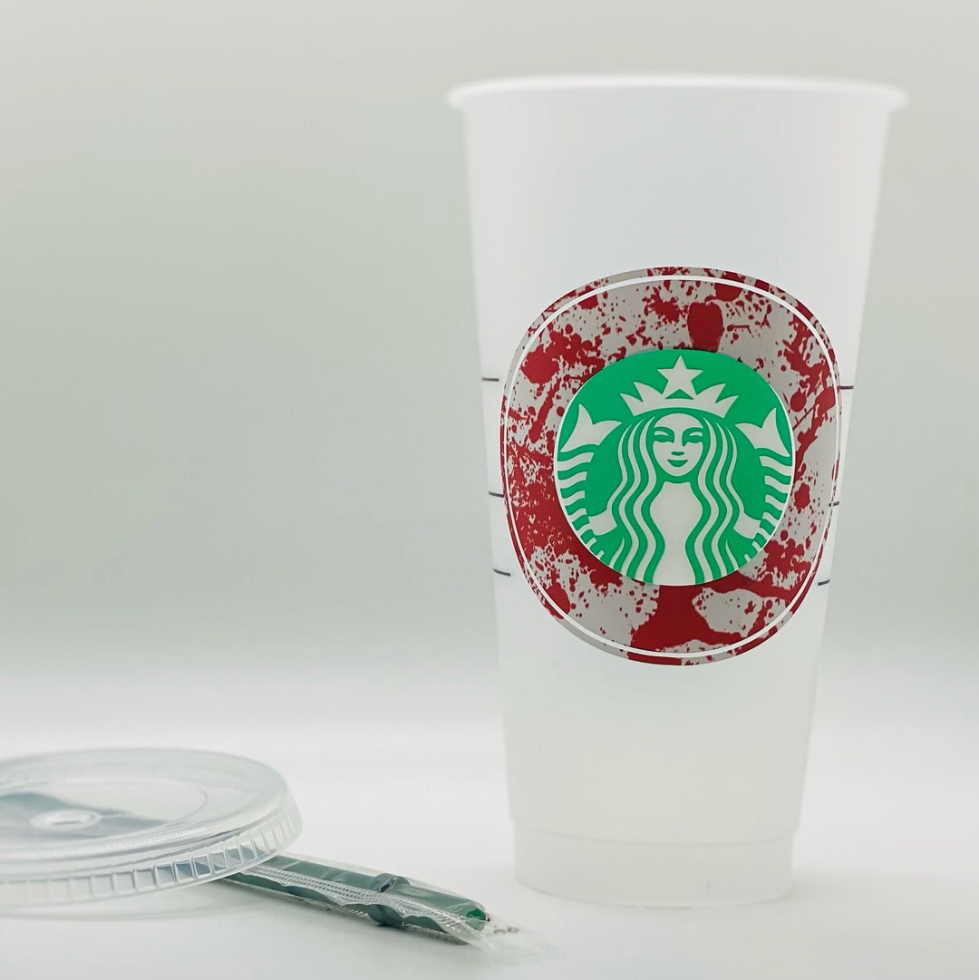 Blood Splatter Starbucks Cold Cup, Blood Splatter Ring Cup,halloween ...