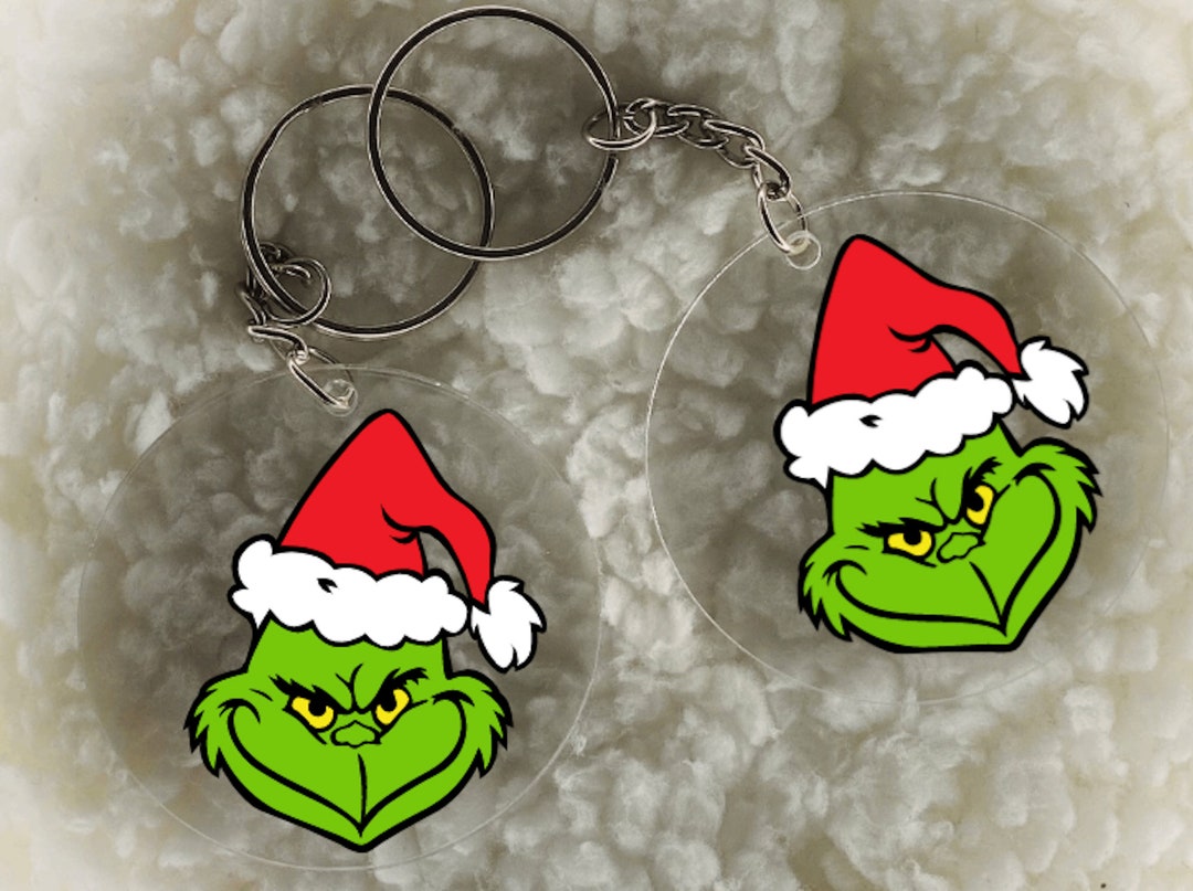 Grinch Keychain, Mr Grinch Keychain, Grinch, Stocking Stuffer ...