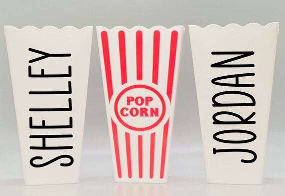 Personalized Popcorn Buckets Movie Night Bucket Family Movie - Etsy