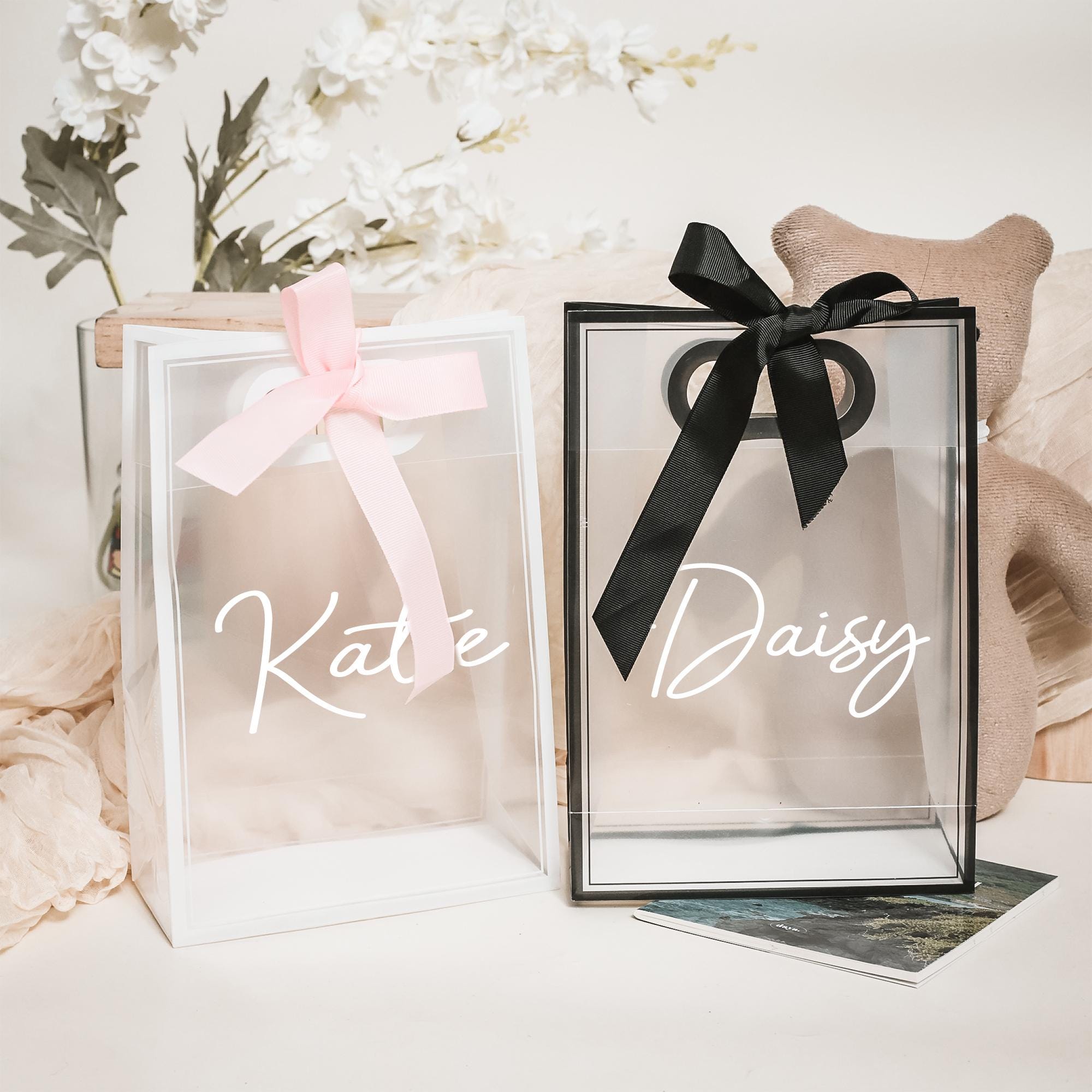 Personalised Ribbon Tie Rope Gift Bag ，personalized Name Gift Bags ...