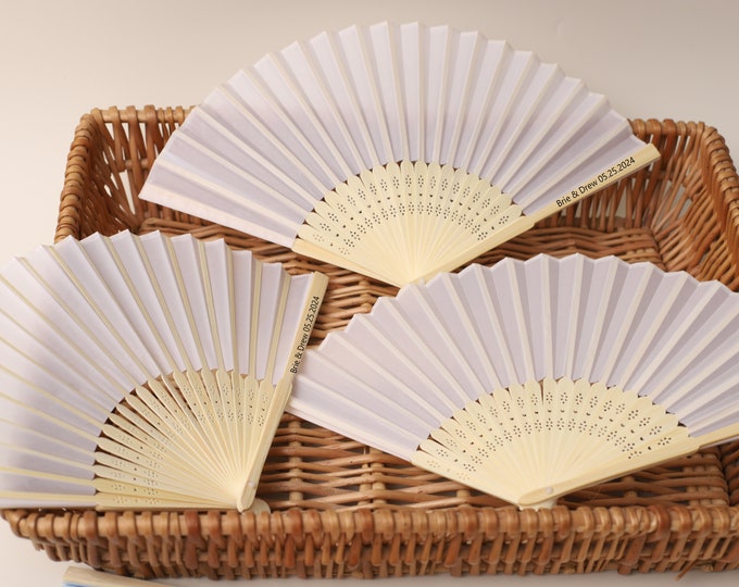 Silk and Wood Hand Fan. Openwork Design on Wood With Floral Designs and ...