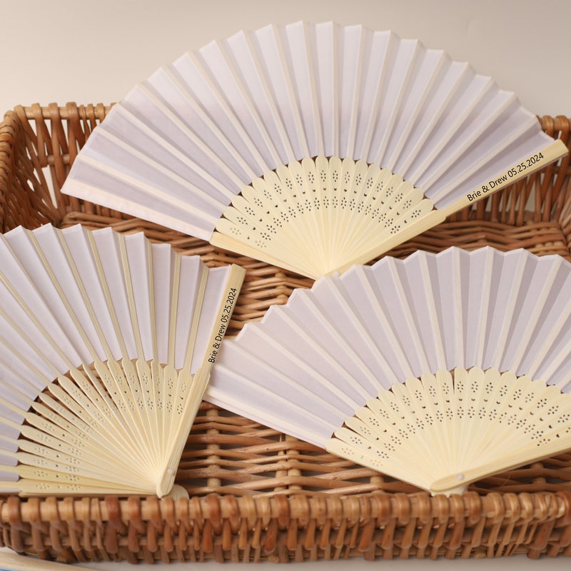 Silk Custom Bridal Fan - Etsy