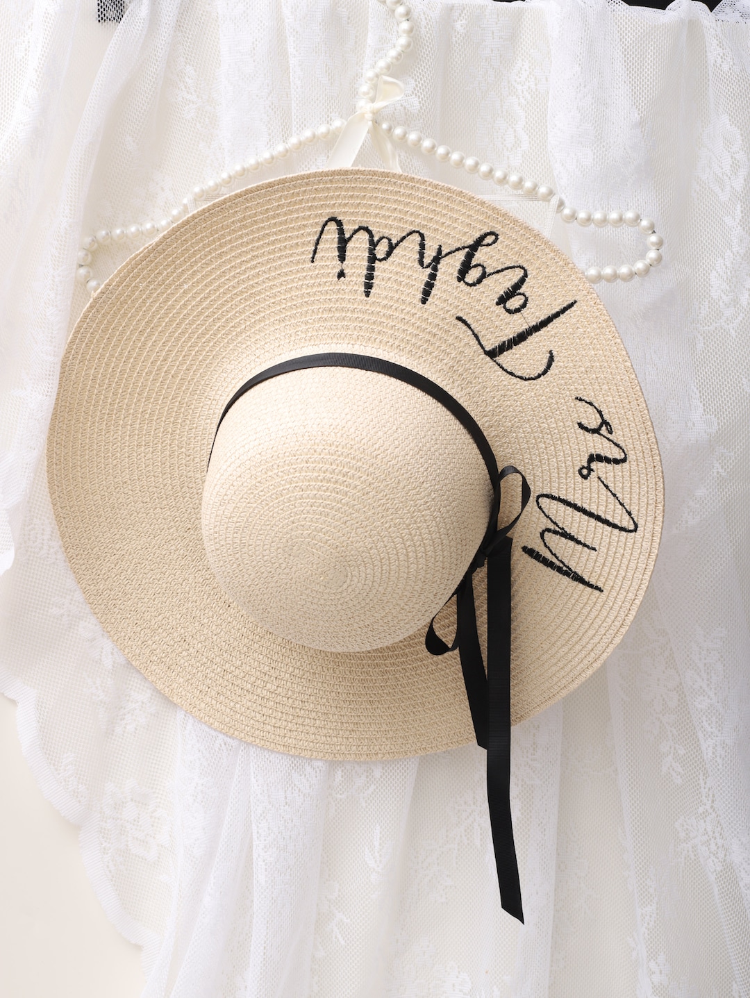 Custom Bride Sun Hat, Personalized Beach Hat, Customized Beach Hat ...