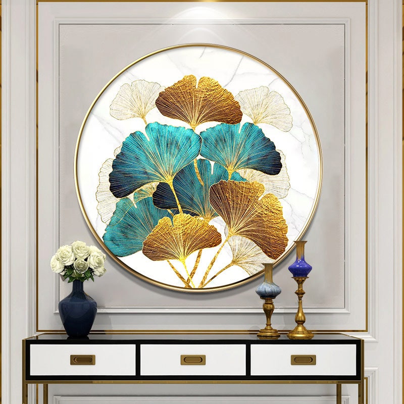 Ginkgo Leaf Living Room Diamond Painting With Decoration5d - Etsy