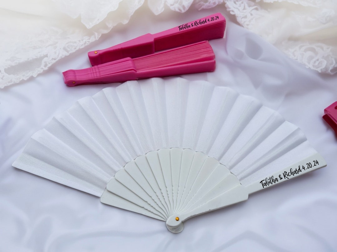 CHARLI Hand Fans - Personalized Hand Fans Bridesmaid Gifts Summer Pool ...