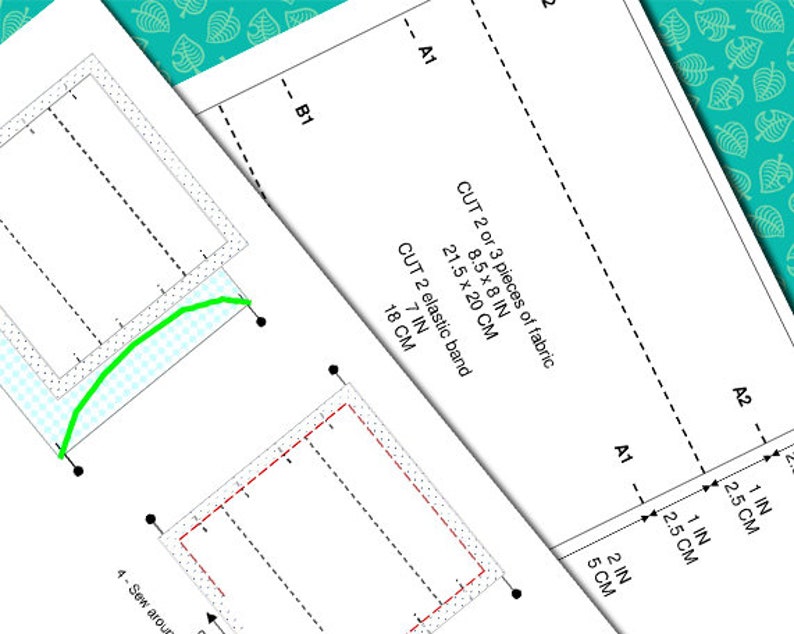 Face Mask Sewing Pattern Easy Tutorial, 2 Pleats, Comfortable 4 Sizes ...
