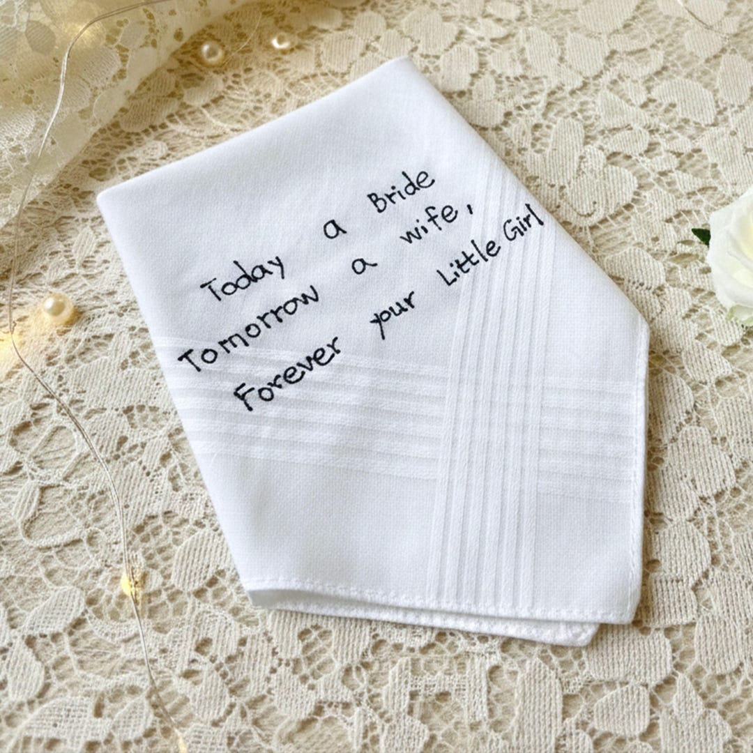 Handwritten Embroidery Handkerchief,custom Embroidered Handkerchief ...