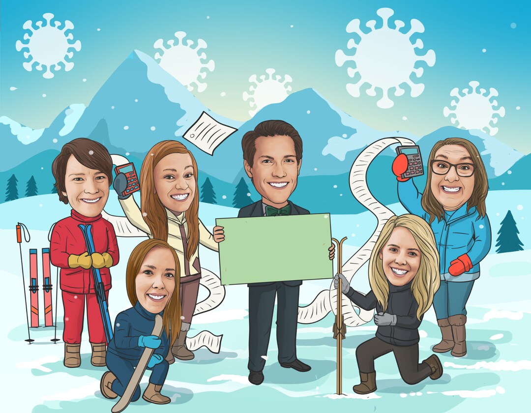 Custom Drawing From Photo, Group Caricature Drawing, Cartoon Portrait ...