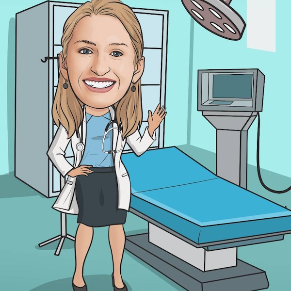 Caricature of Doctor - Etsy