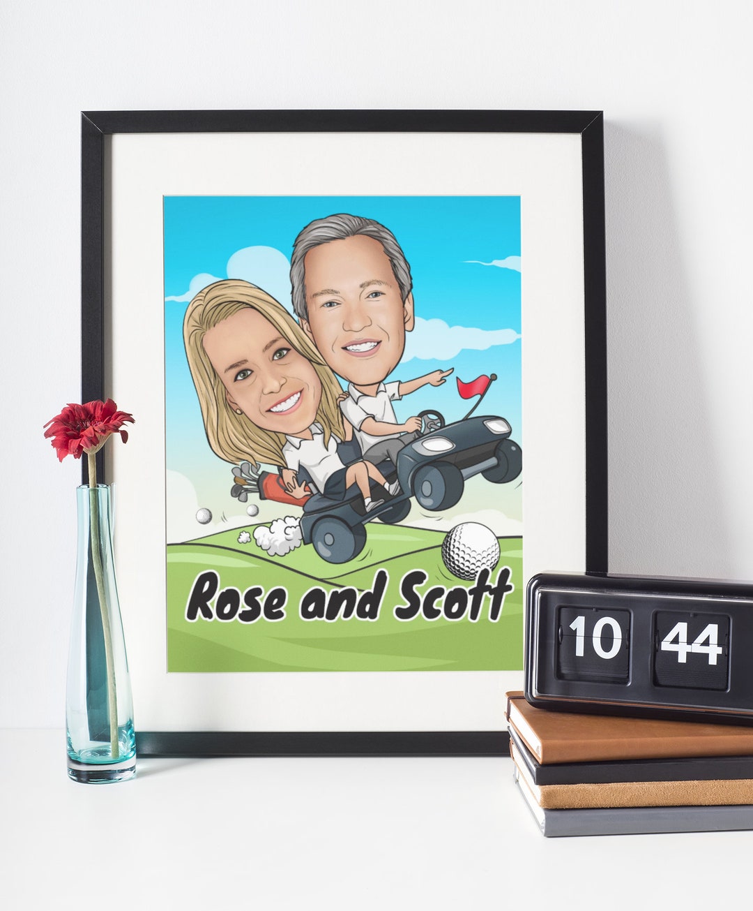 Golfer Gift- Draw Amazing Golf Drawing for Couple or Friends - Golf ...