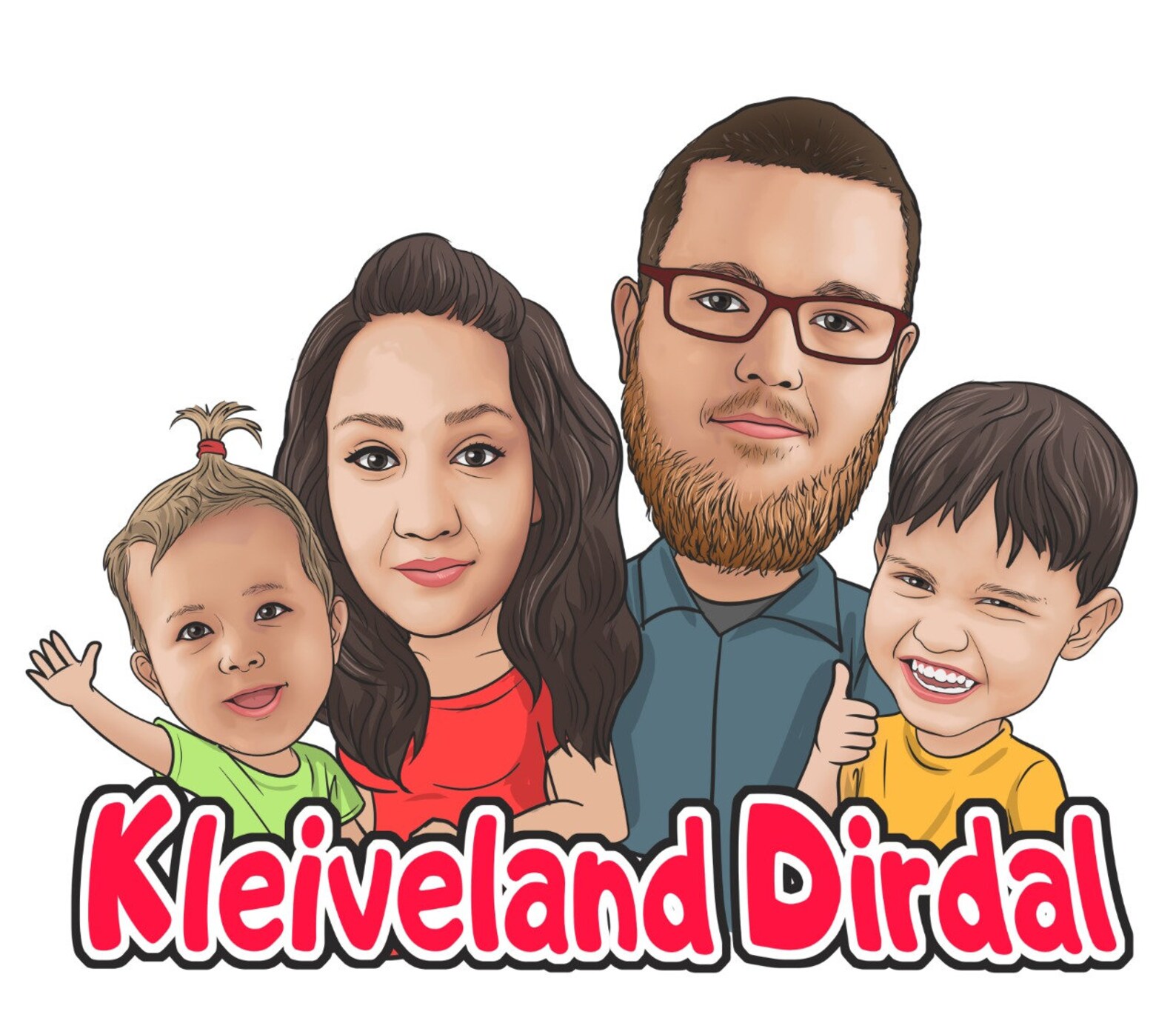 6 People Custom Group Caricature Drawing Custom Drawing From - Etsy