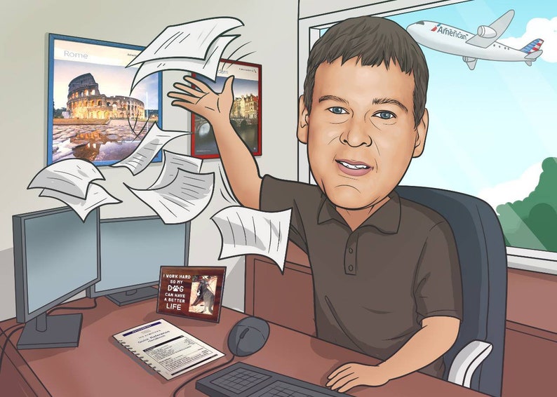 Custom Caricature Drawing From Photo Cartoon Portrait Drawing - Etsy