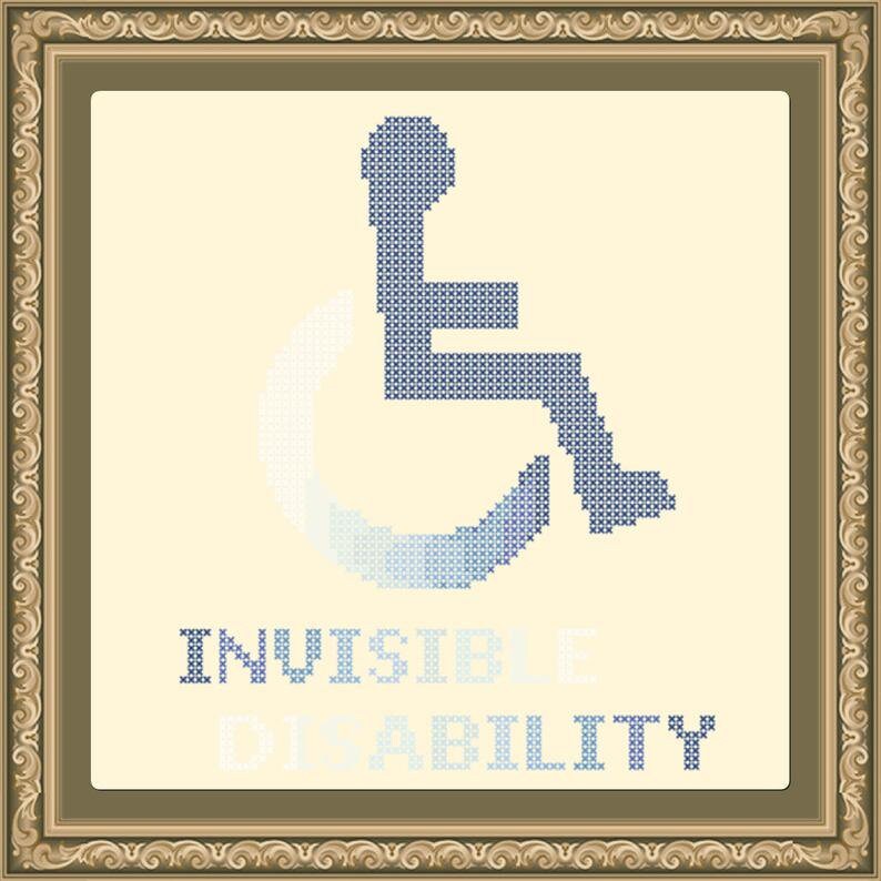 Invisible Disability Symbol Cross Stitch Pattern PATTERN ONLY - Etsy