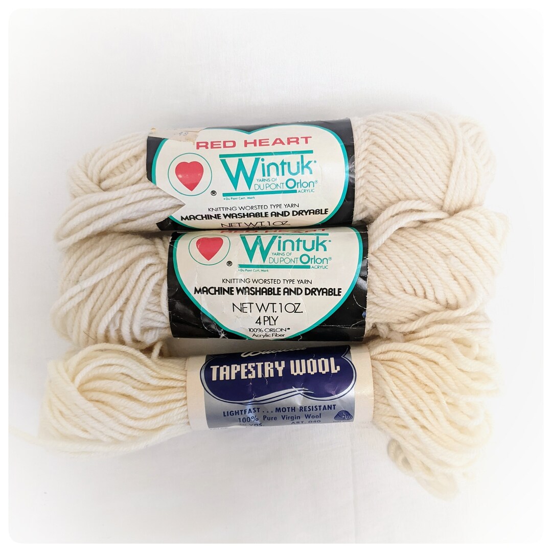 Beige Yarn - Wool (bucilla) and Acrylic (red Heart) - Etsy