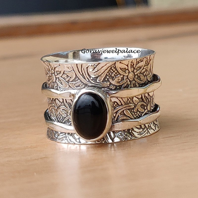 Black Onyx Rings - Etsy