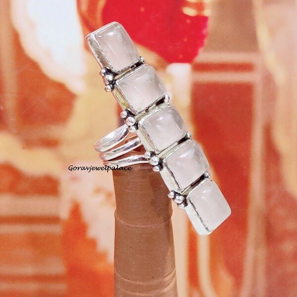 Rectangle Stone Ring - Etsy