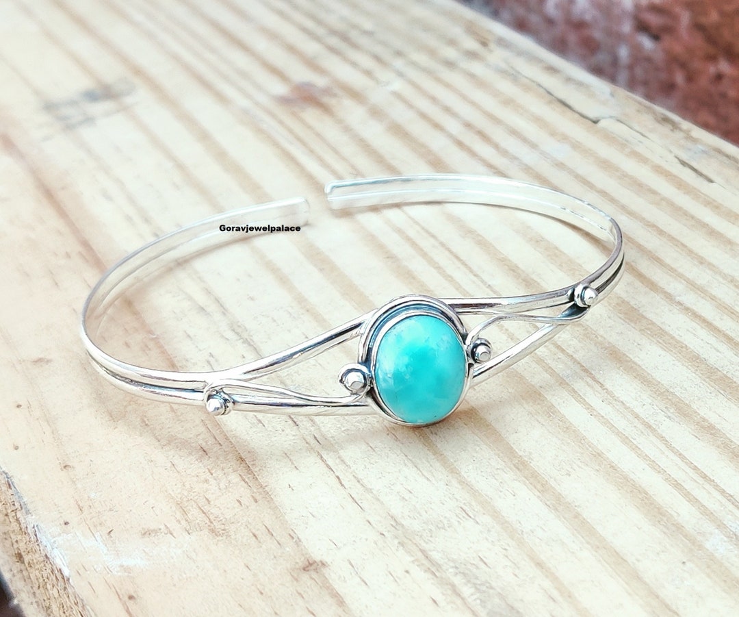 Larimar Bangle, 925 Silver Bangle, Designer Bangle, Women and Girls ...