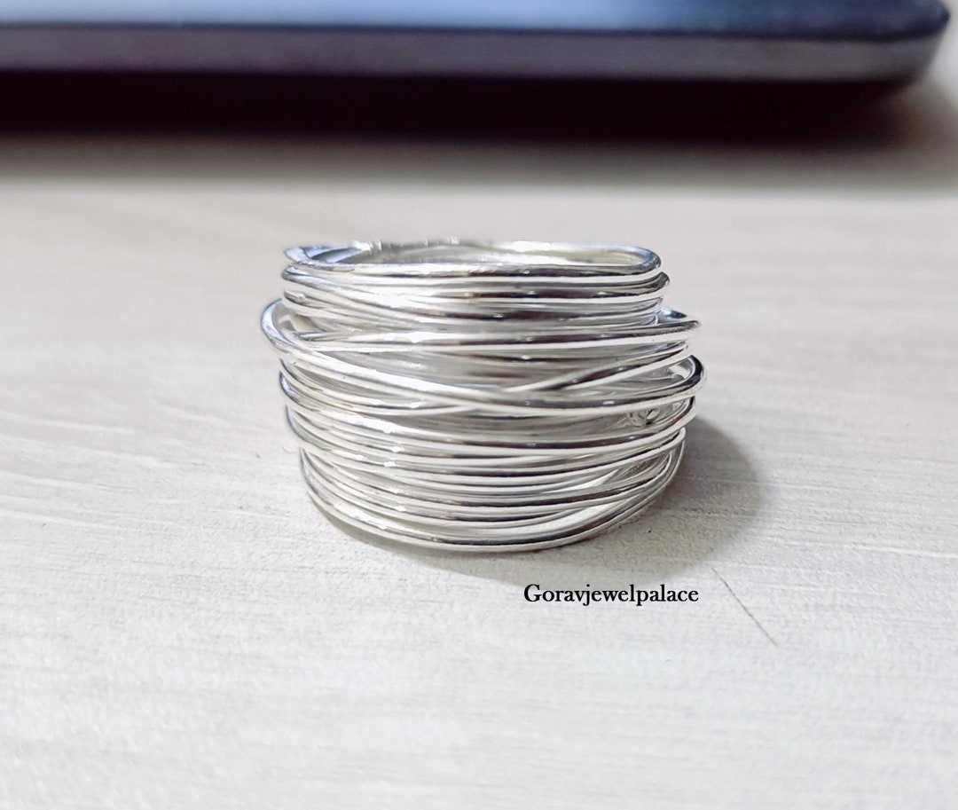 Sterling Silver Multi Band Rolling Ring: Boho Thumb Ring - Etsy
