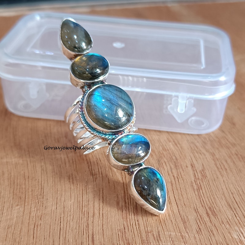 Labradorite Ring - Etsy