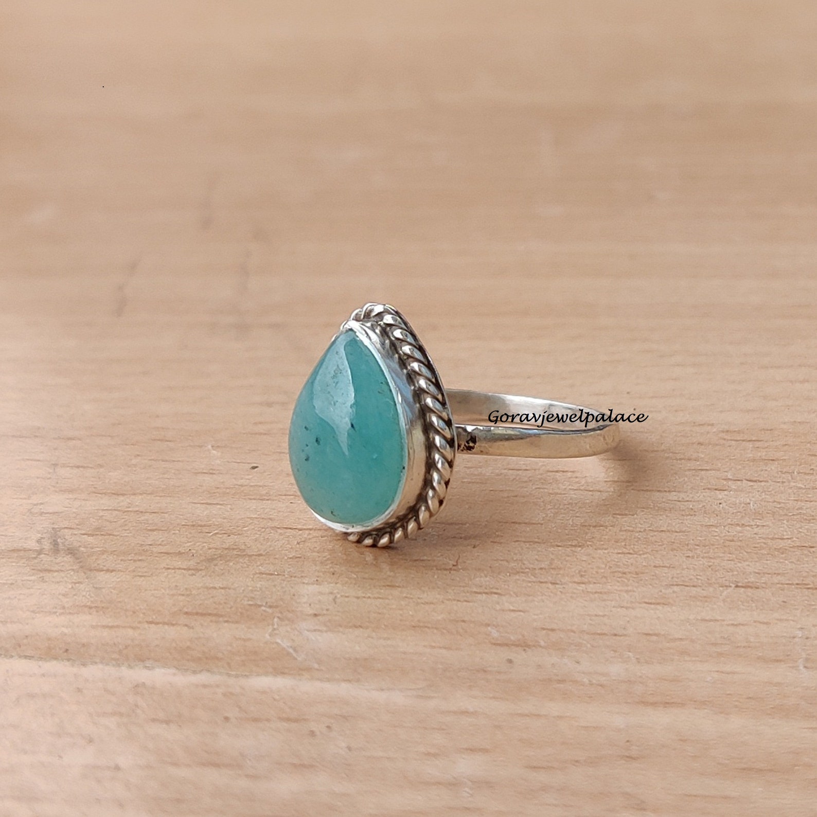 Amazonit Ring 925 Sterling Silber Ring handgemachter Ring | Etsy