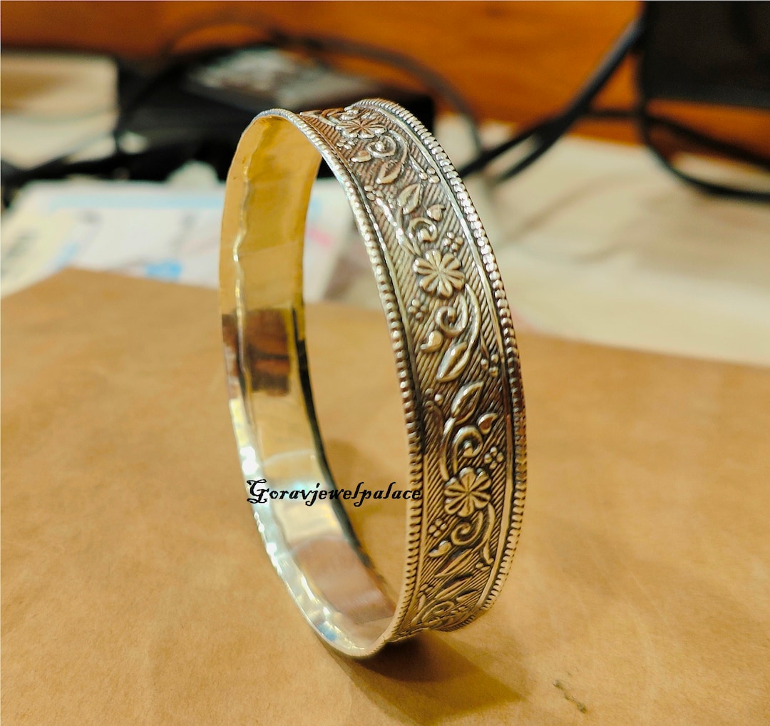 925 Sterling Silver Bangle~ Flower Desgin Bangle~ Amazing Bangle~ Women ...