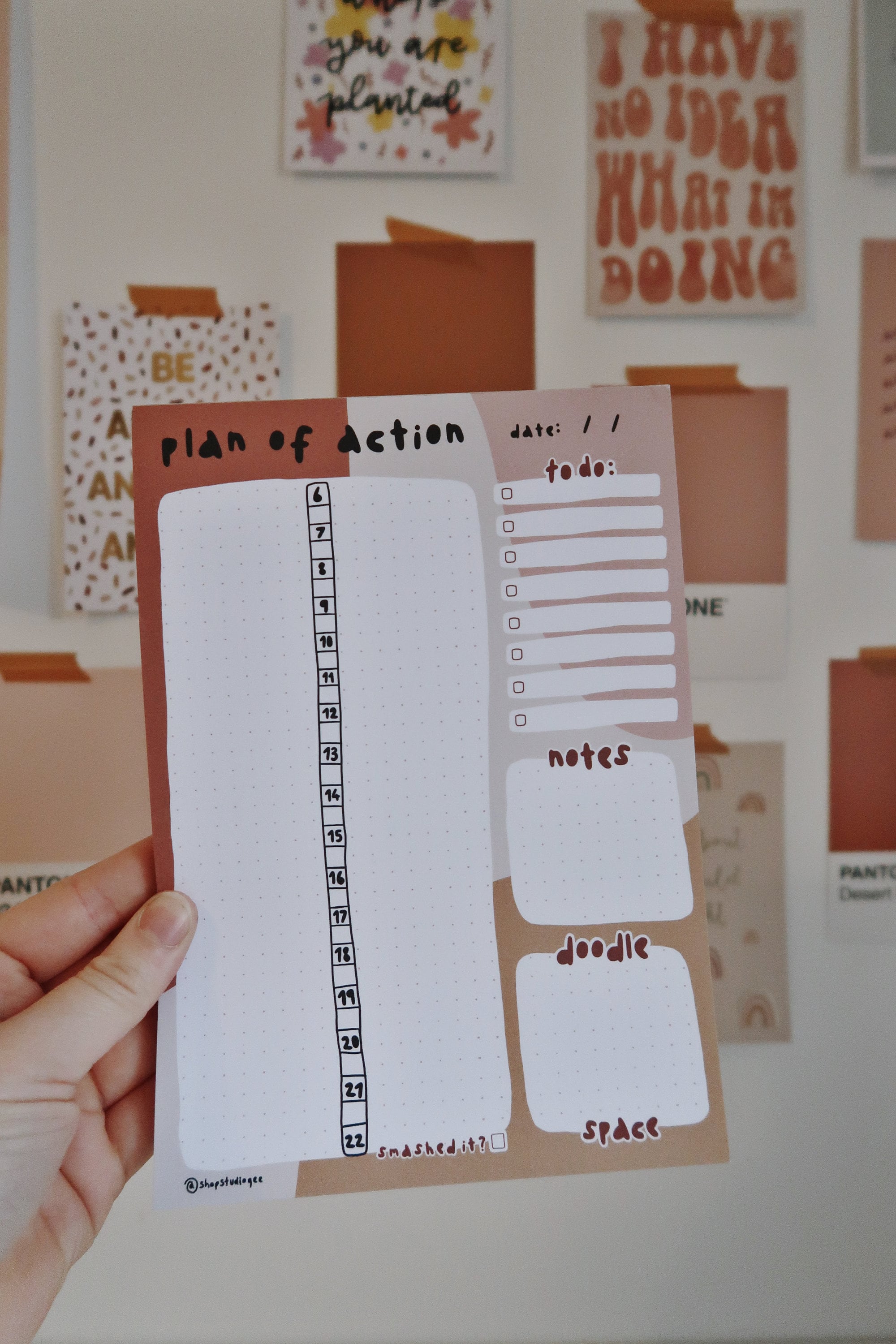 Plan of Action Daily Planner A5 Notepad Portrait Desk Pad, to Do ...