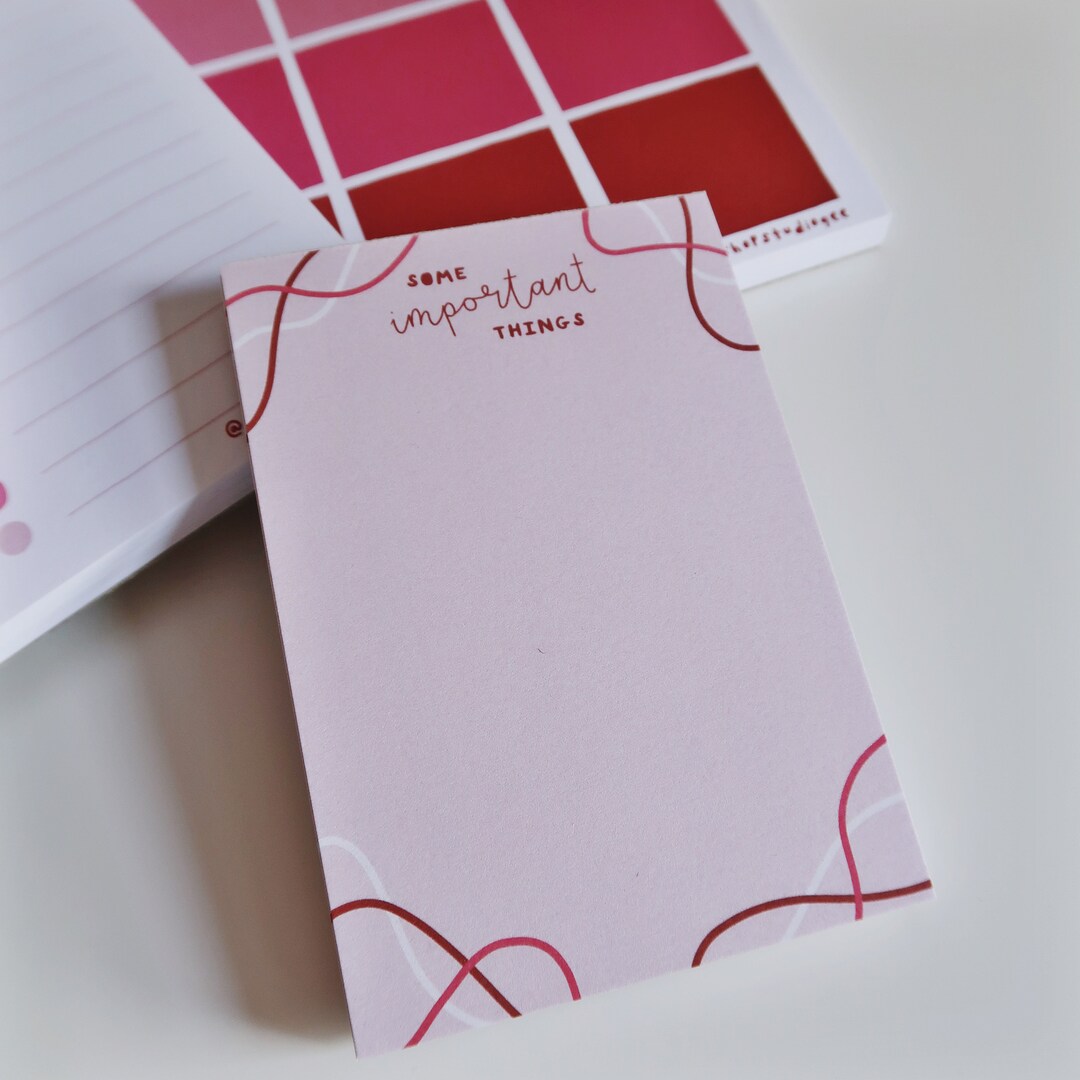 Some Important Things - A7 Notepad Portrait | Desk Pad, to Do ...
