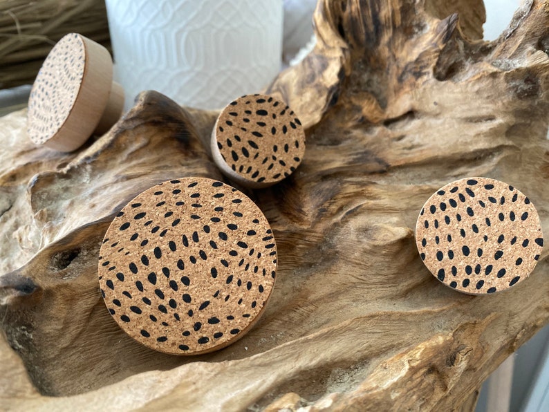 Cork Wood Knob Round Wooden Furniture Knob Cork Dresser - Etsy