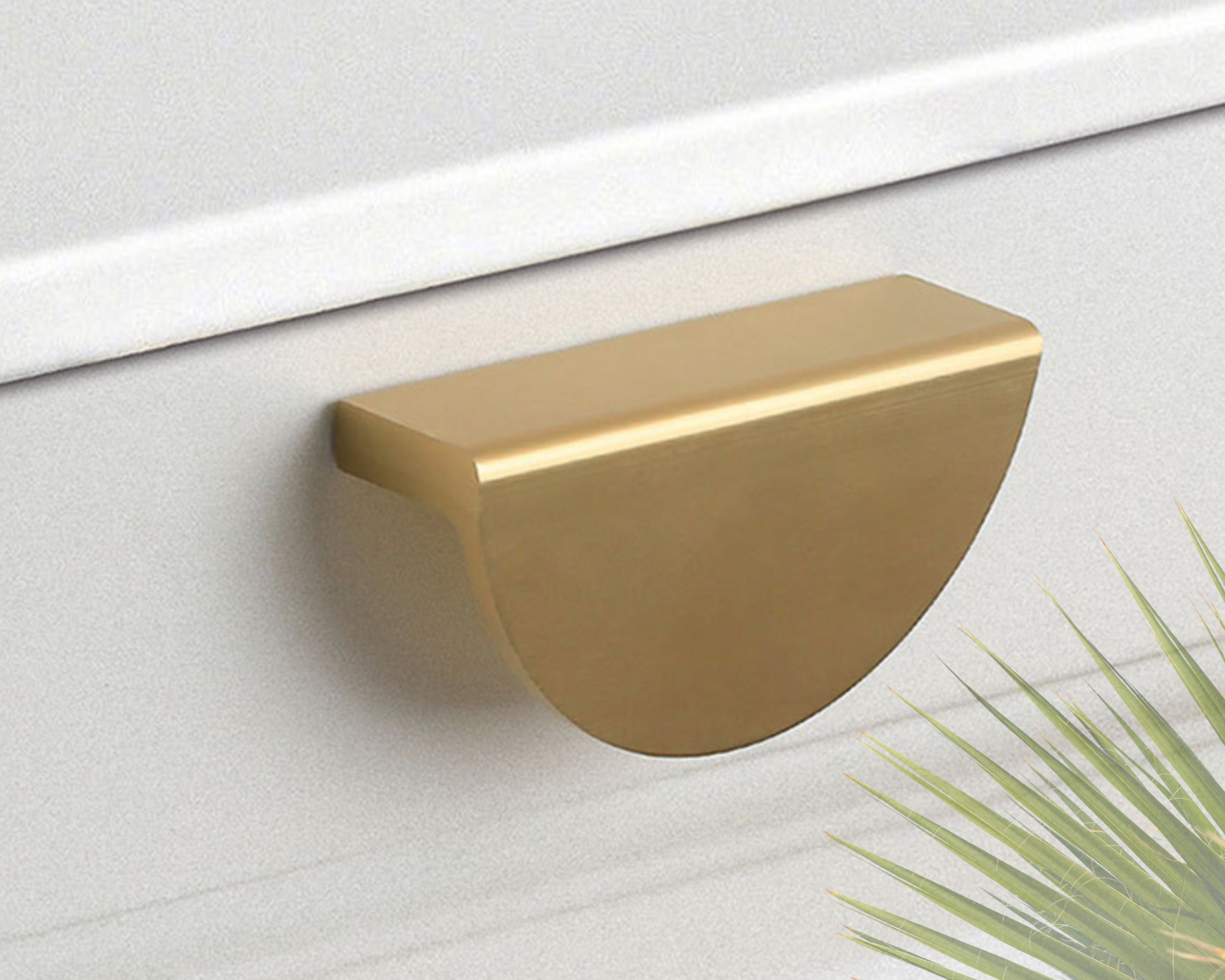 PRE ORDER Large Half Moon Gold Cabinet Handle, Semi Circle Gold Cabinet ...