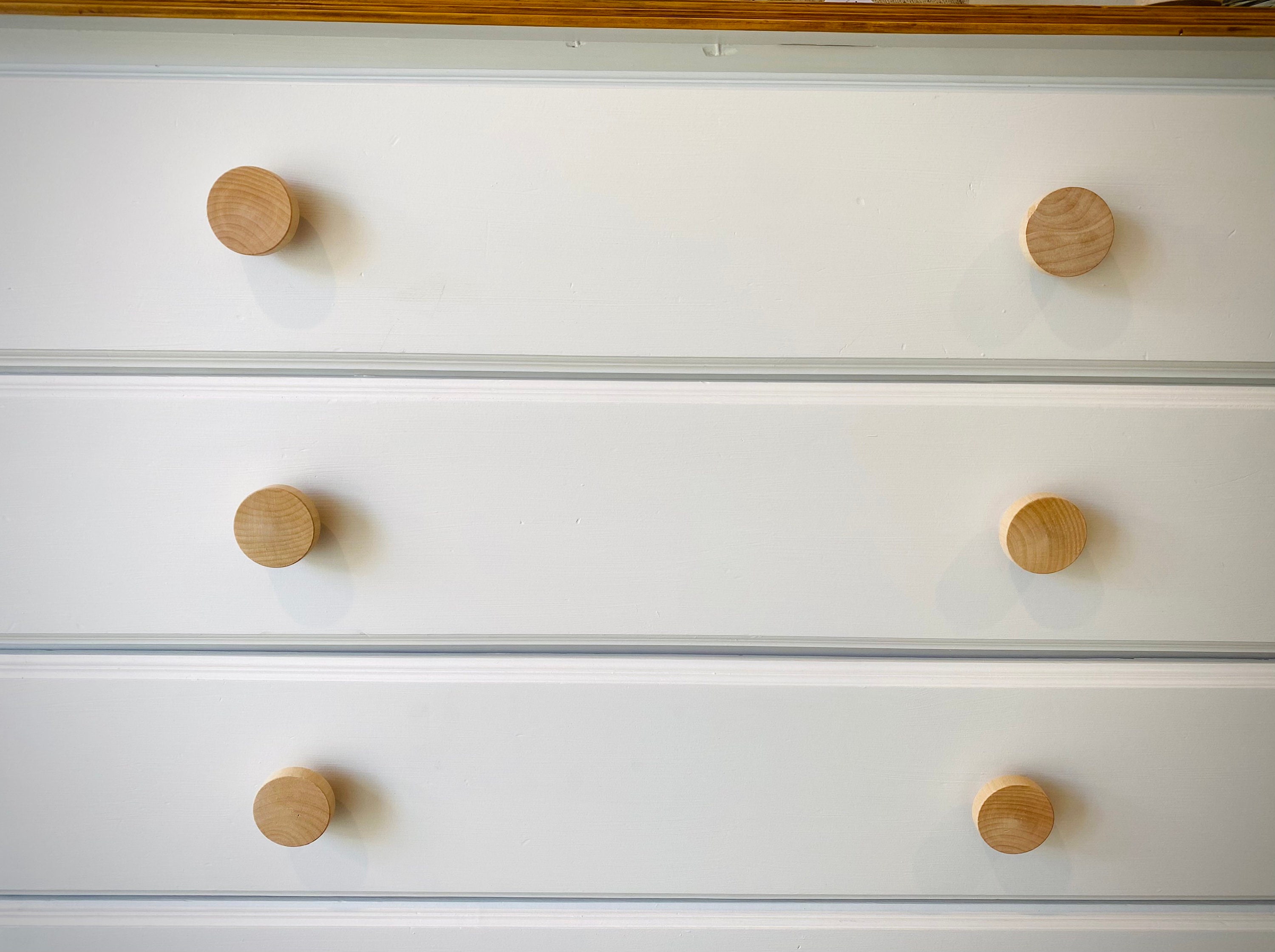 Large Natural Raw Wood Cabinet Knob , Furniture Upcycle DIY Knob ...