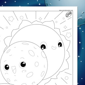 Total Solar Eclipse April 8 2024 Coloring & Pre-colored Poster for Kids ...