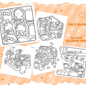 Halloween Coloring Pages, 40 Cute, Cozy, Spooky Vibes Illustrations ...