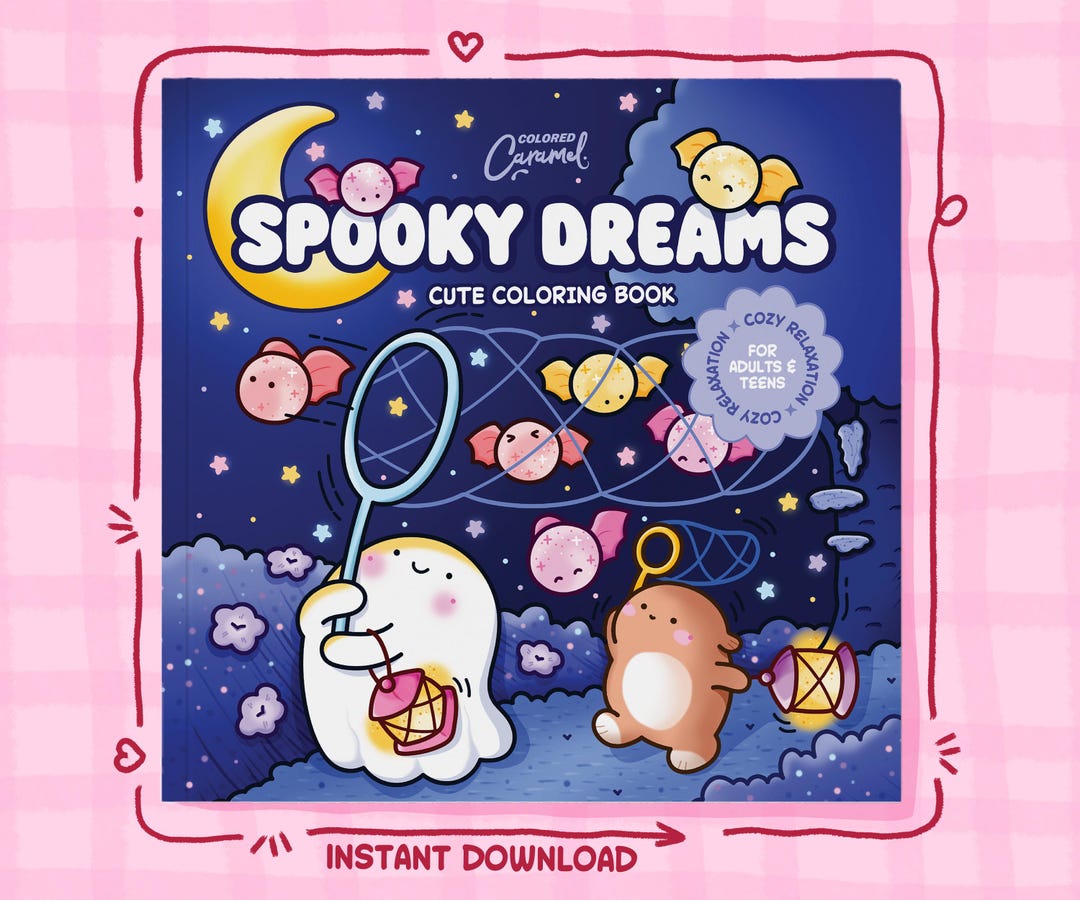 Spooky Cute Coloring Pages - 40 Cozy and Comfy Illustrations With ...