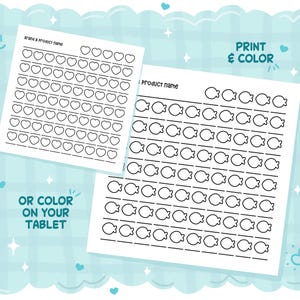 Blank Color Swatch Charts, Instant Download Printable Digital PDF ...