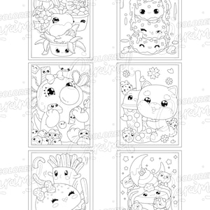 Cute Kawaii Coloring Book Printable PDF Instant Digital Download, Fun ...