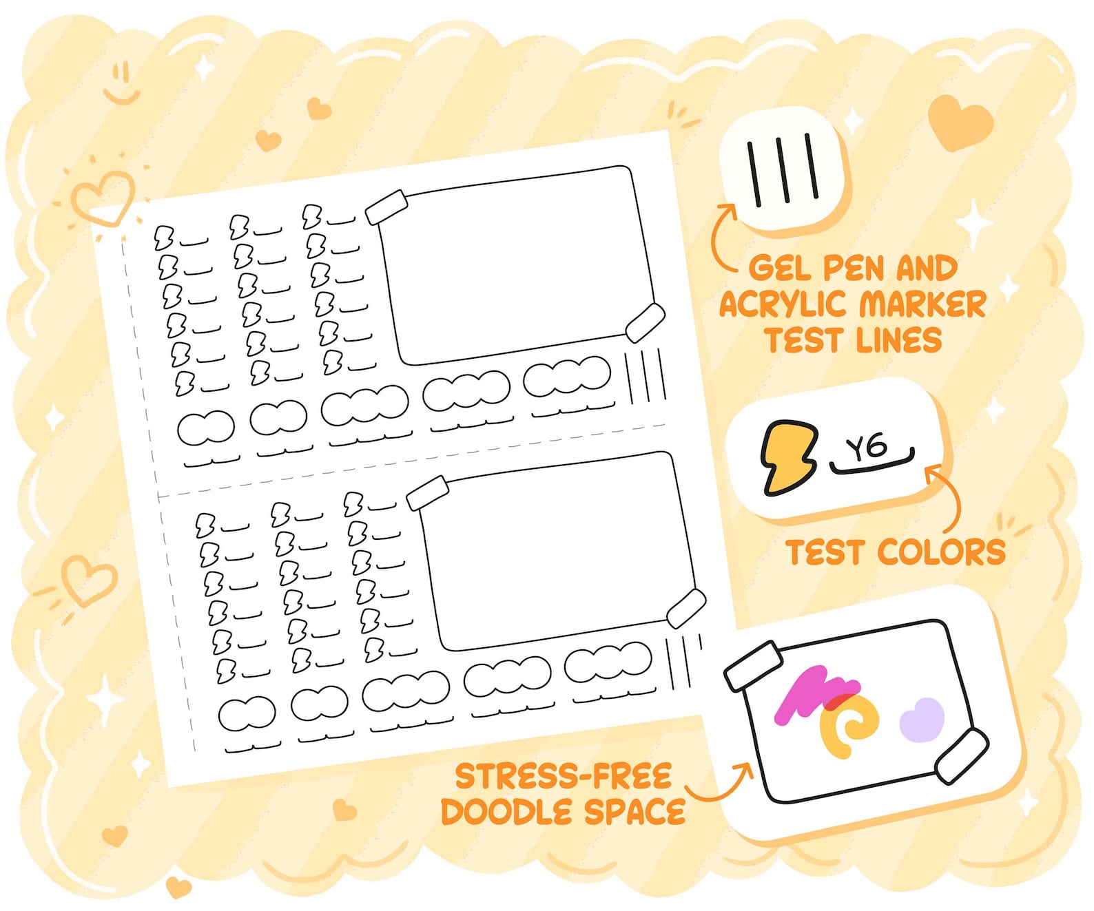 Blank Color Swatch Pages to Test Colors, Practice Coloring Gradients ...